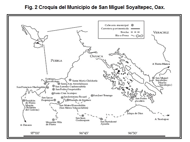 Ubicación :: San Miguel Soyaltepec, Oax.